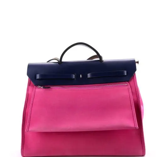 Hermès Herbag Zip Leather And Toile 39