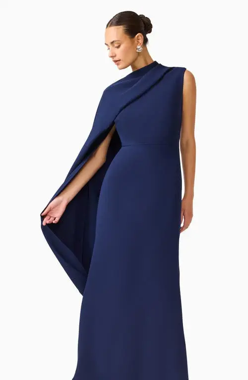 ELLIATT Leonara Asymmetric Cape Dress