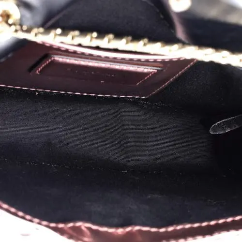 BVLGARI Serpenti Forever Square Shoulder Bag Metallic Leather Small
