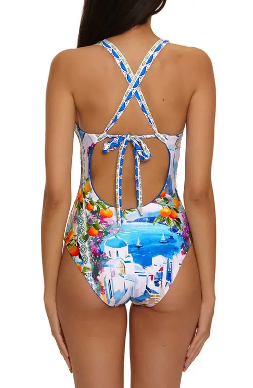 BECCA By Rebecca Virtue Mykonos Reversible One-piece Swimsuit