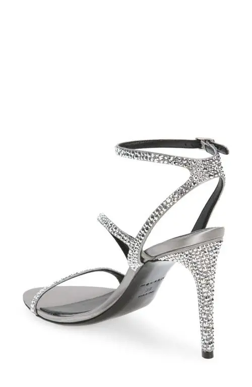 Alexander McQueen Crystal Embellished Ankle Strap Sandal