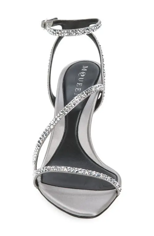 Alexander McQueen Crystal Embellished Ankle Strap Sandal