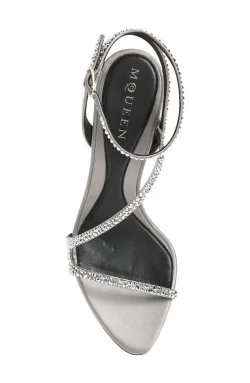 Alexander McQueen Crystal Embellished Ankle Strap Sandal