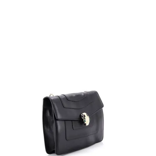 BVLGARI Serpenti Forever Square Shoulder Bag Leather Medium