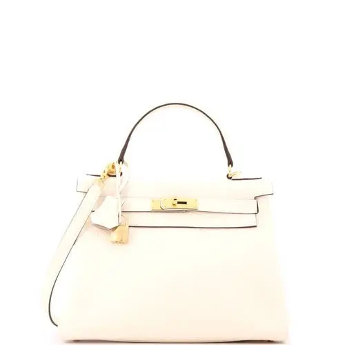 Hermès Kelly Handbag Light Togo With Gold Hardware 28
