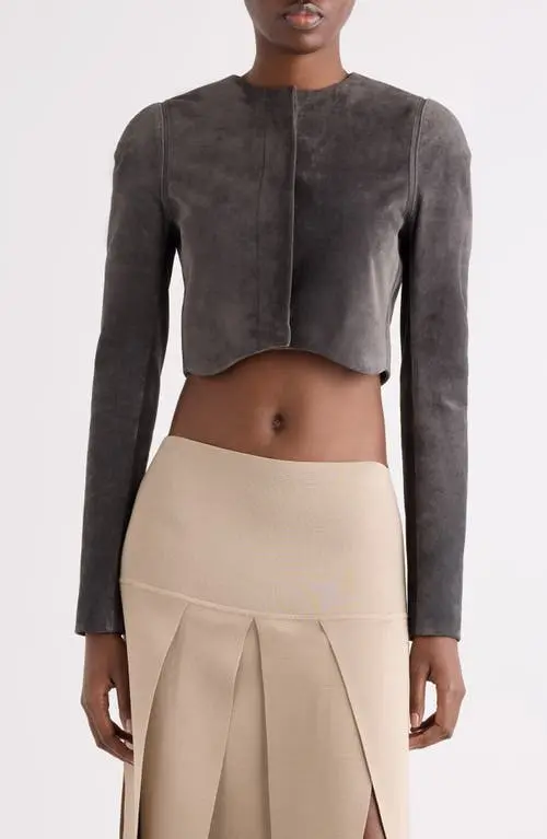 Alaïa Crop Suede Jacket
