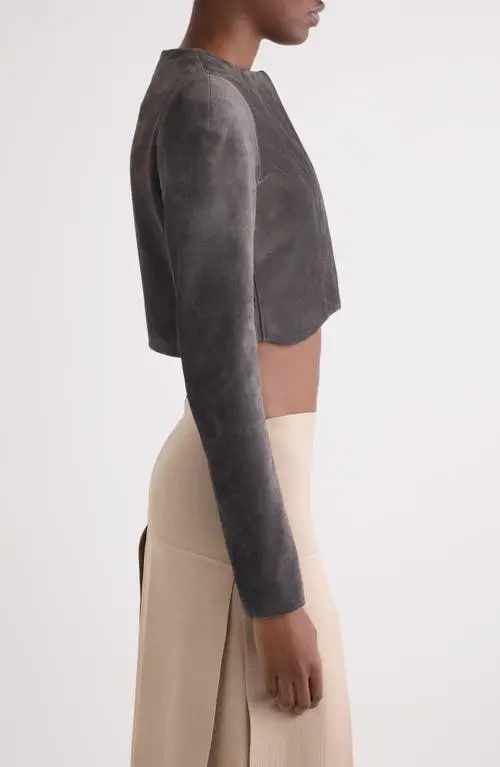 Alaïa Crop Suede Jacket