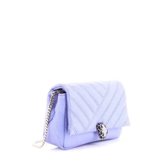 BVLGARI Serpenti Cabochon Shoulder Bag Diagonal Quilted Leather Mini