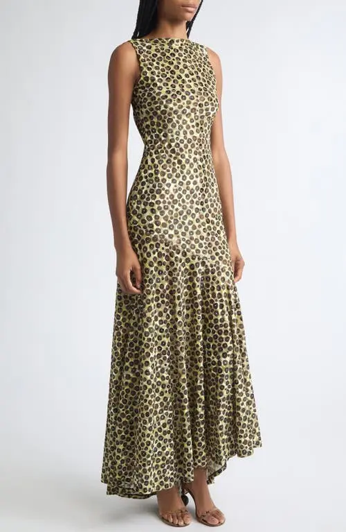 SIEDRES Velvet Devoré Maxi Dress