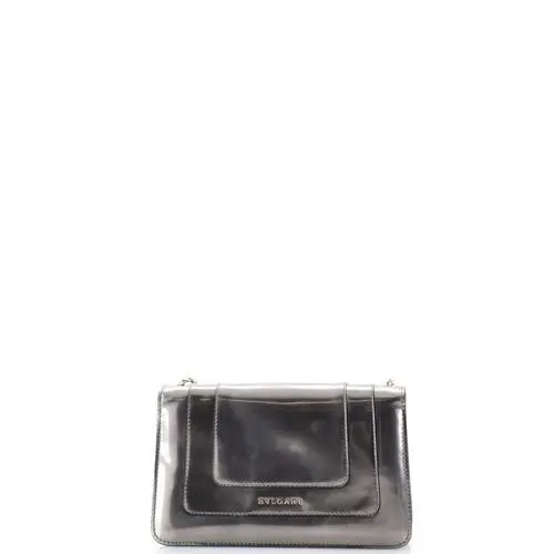 BVLGARI Serpenti Forever Shoulder Bag Metallic Leather Small