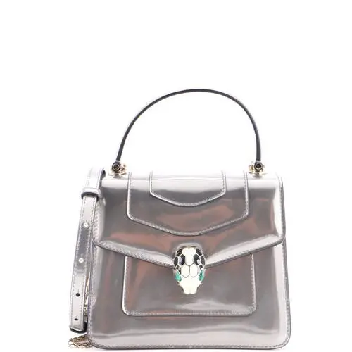 BVLGARI Serpenti Top Handle Bag Patent Small