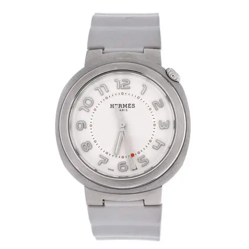 Hermès Cut Automatic Watch Stainless Steel And Rubber 36