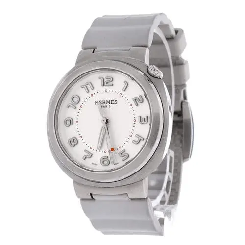 Hermès Cut Automatic Watch Stainless Steel And Rubber 36