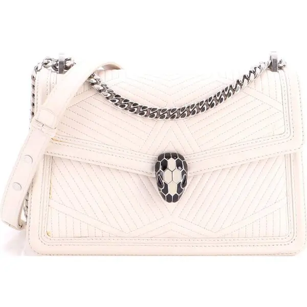 BVLGARI Serpenti Forever Shoulder Bag Quilted Leather