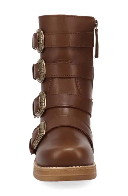 DINGO Topanga Buckle Strap Bootie - Brown