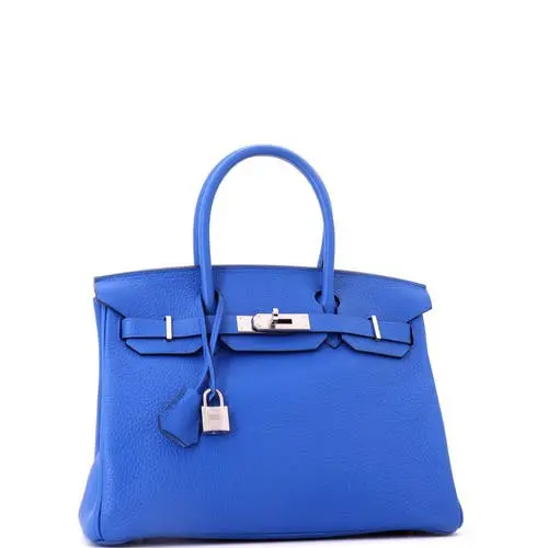 Hermès Birkin Handbag Verso Clemence With Palladium Hardware 30