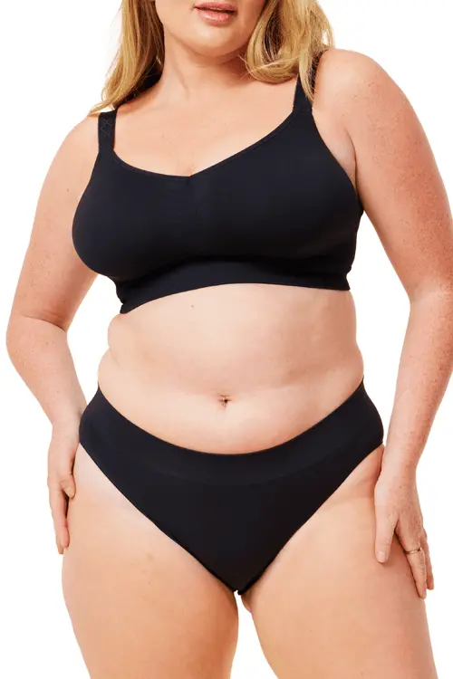 SUGAR CANDY BRA Basic Seamless Bikini Brief - Black