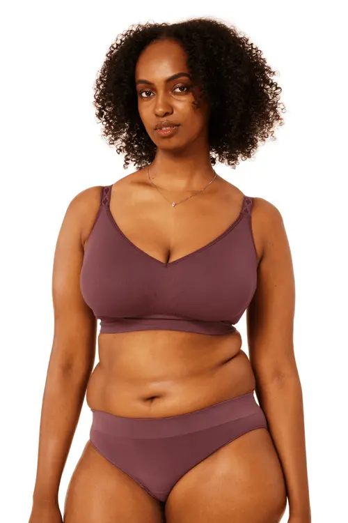 SUGAR CANDY BRA Basic Seamless Bikini Brief - Plum