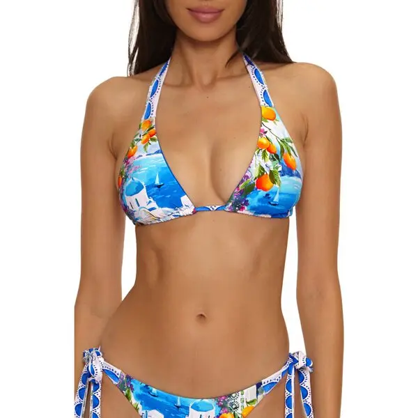 BECCA By Rebecca Virtue Mykonos Reversible Triangle Bikini Top
