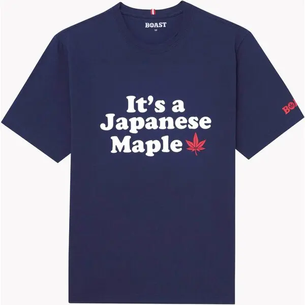 BOAST Japanese Maple Leaf Tee - Navy