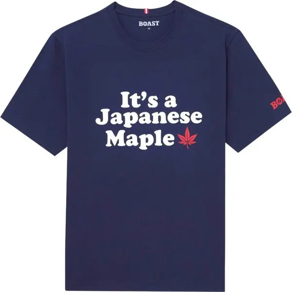 Boast Japanese Maple Leaf Tee - Navy