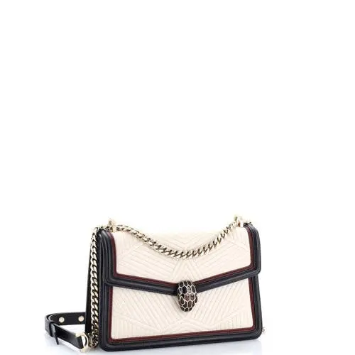 BVLGARI Serpenti Forever Shoulder Bag Quilted Leather