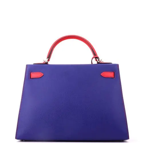 Hermès Kelly Handbag Bicolor Epsom With Brushed Palladium Hardware 32