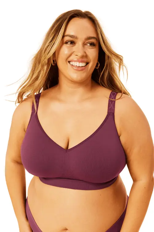 SUGAR CANDY BRA Basic Fuller Bust Wire-free Bra - Plum