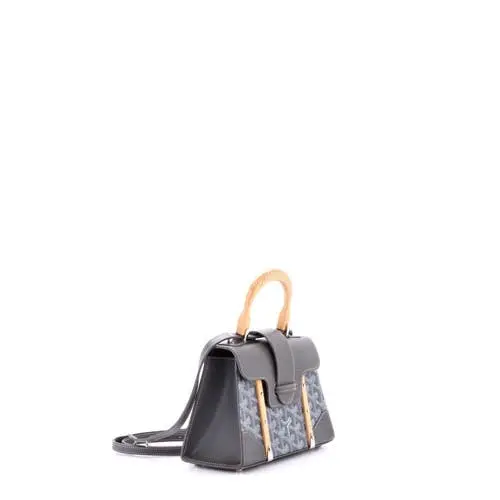 Goyard Structured Saigon Top Handle Bag Coated Canvas With Leather Mini