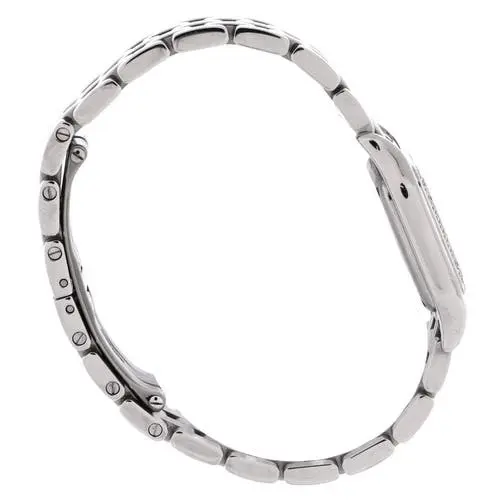 CARTIER Panthere De Quartz Watch Stainless Steel With Diamond Bezel 22