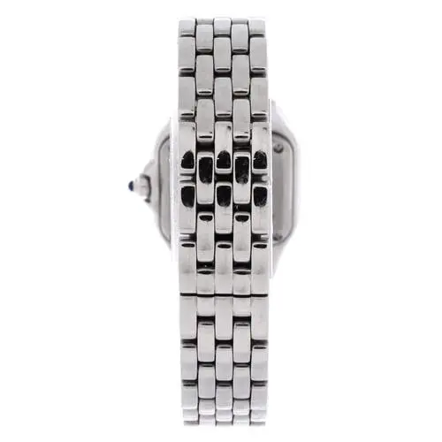 CARTIER Panthere De Quartz Watch Stainless Steel With Diamond Bezel 22