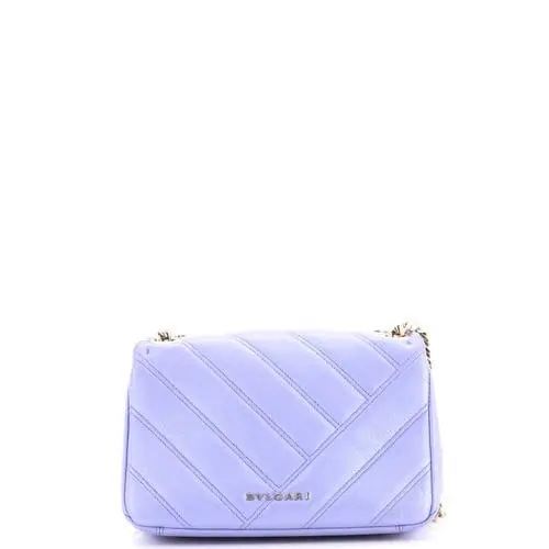 BVLGARI Serpenti Cabochon Shoulder Bag Diagonal Quilted Leather Small