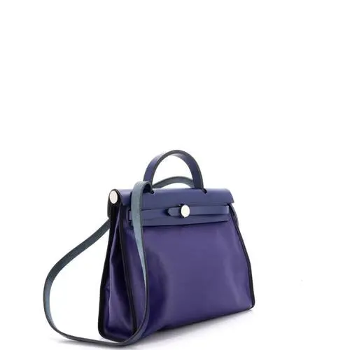 Hermès Herbag Zip Berline Vache Canvas And Leather 31