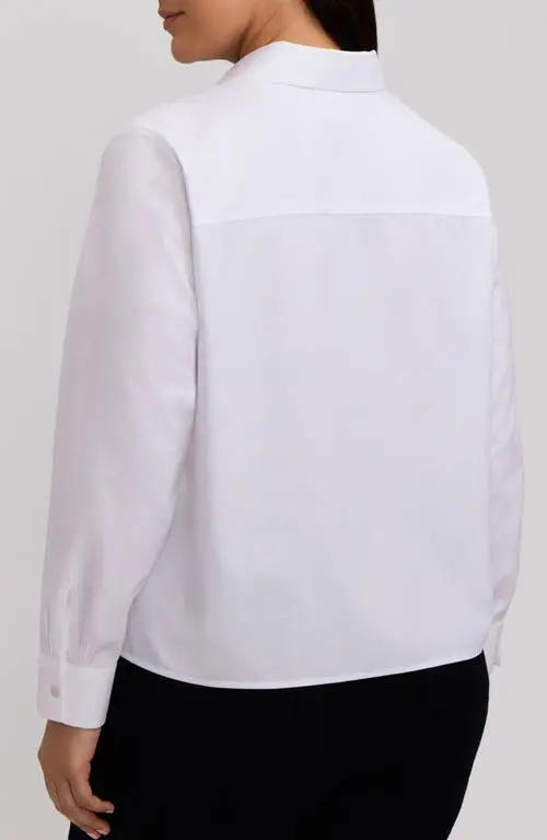 Foxcroft Jodie Cotton Button-up Shirt - White
