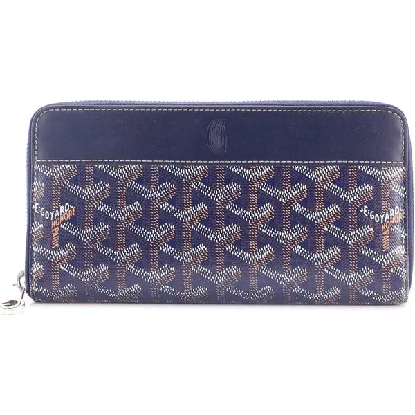 Goyard Matignon Zip Wallet Coated Canvas With Leather