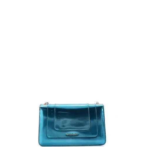 BVLGARI Serpenti Forever Shoulder Bag Metallic Leather Small