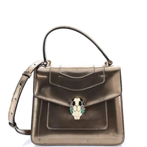 BVLGARI Serpenti Top Handle Bag Patent Small