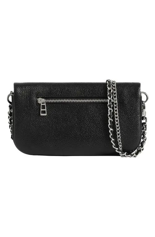 Zadig&Voltaire Rock Nano Arty Tag Leather Crossbody Bag