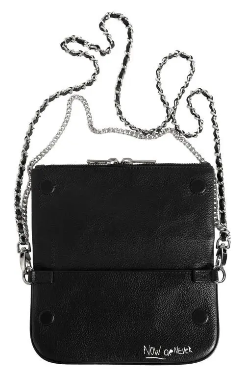 Zadig&Voltaire Rock Nano Arty Tag Leather Crossbody Bag