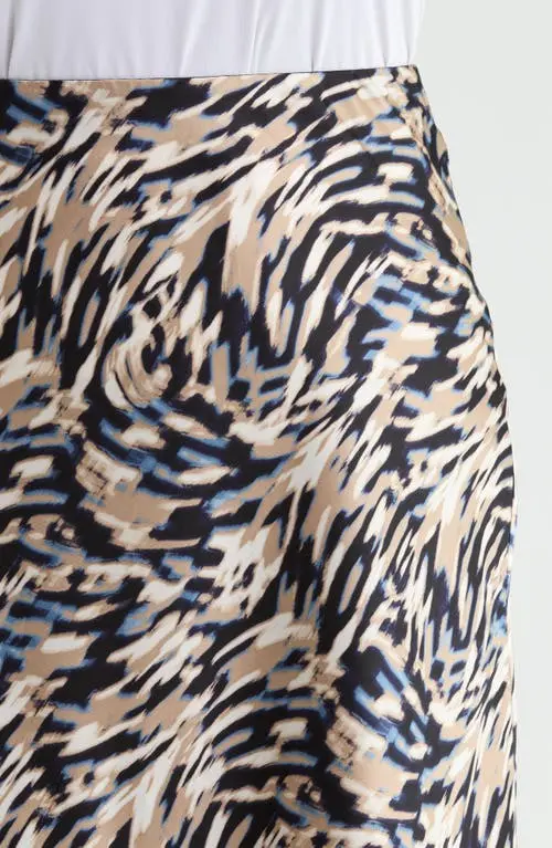 Anne Klein Print Pull-on Bias Flared Skirt
