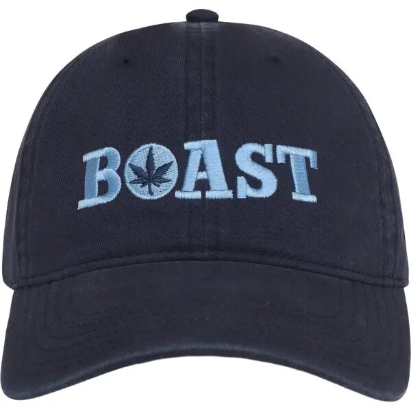 Boast Garment-washed Cotton Baseball Cap - Navy Light Blue