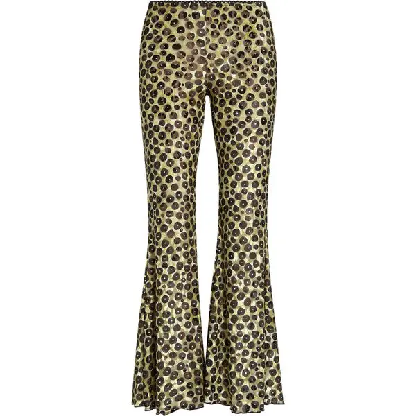 SIEDRES Jeslynn Velvet Devoré Flared Pants