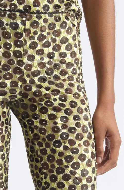 SIEDRES Jeslynn Velvet Devoré Flared Pants - Black Multi