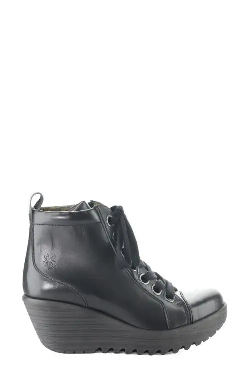 Fly London Lufe Platform Wedge Bootie