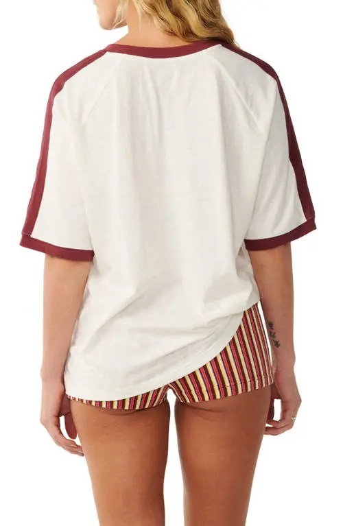 Rip Curl Surf Co. Oversize V-neck Graphic Top