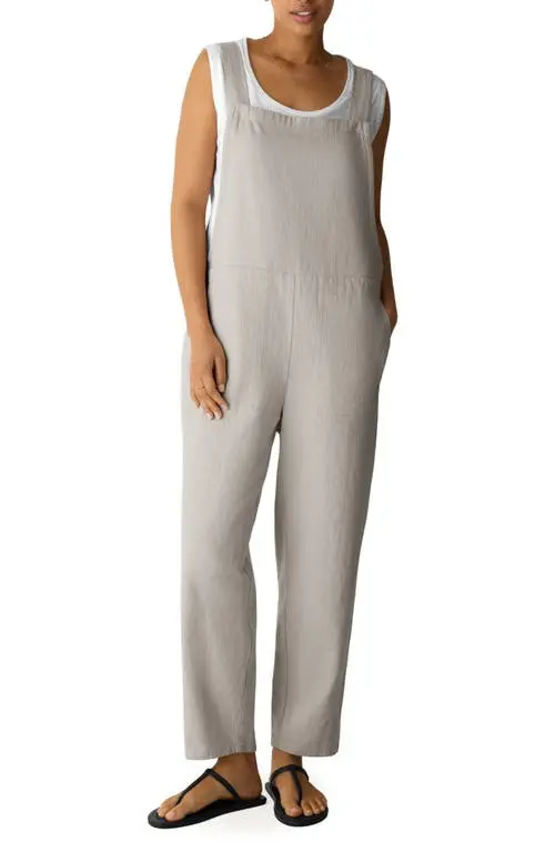 Eileen Fisher Organic Cotton & Linen Lantern Jumpsuit - Chalk