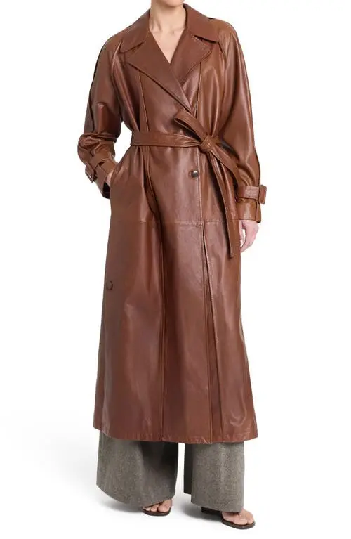 TWP Unfinished Business Leather Trench Coat