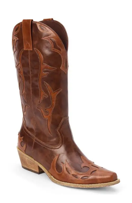 Matisse Wylie Western Boot - Brown/saddle