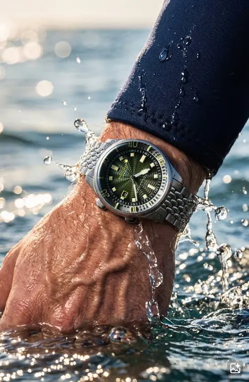 SPINNAKER Bradner Automatic Diver Watch With Stainless Steel Bracelet