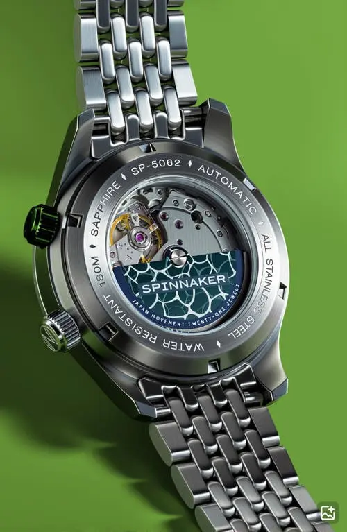 SPINNAKER Bradner Automatic Diver Watch With Stainless Steel Bracelet